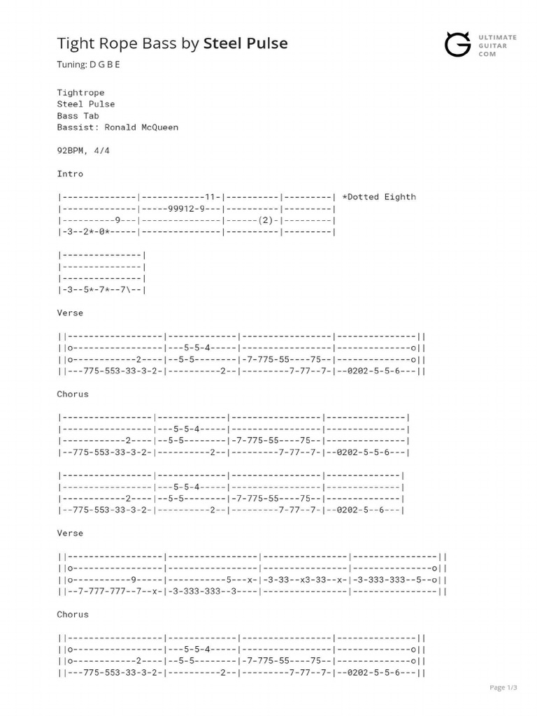 Tight Rope Bass | PDF