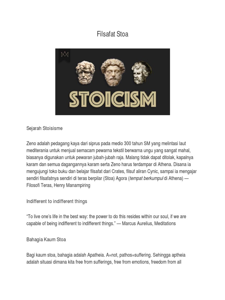 Filsafat Stoa Indonesian Pdf