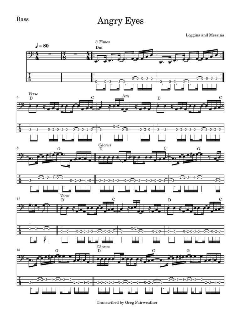 S - Angry Eyes - Tabnot | PDF | Musical Forms | Elements Of Music