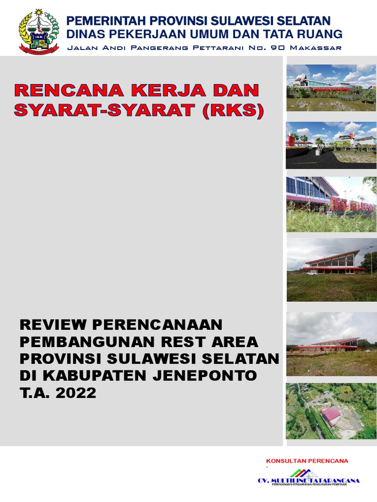 Ok RKS Pembangunan Rest Area Jenepoto Tahap Iii 2023 | PDF