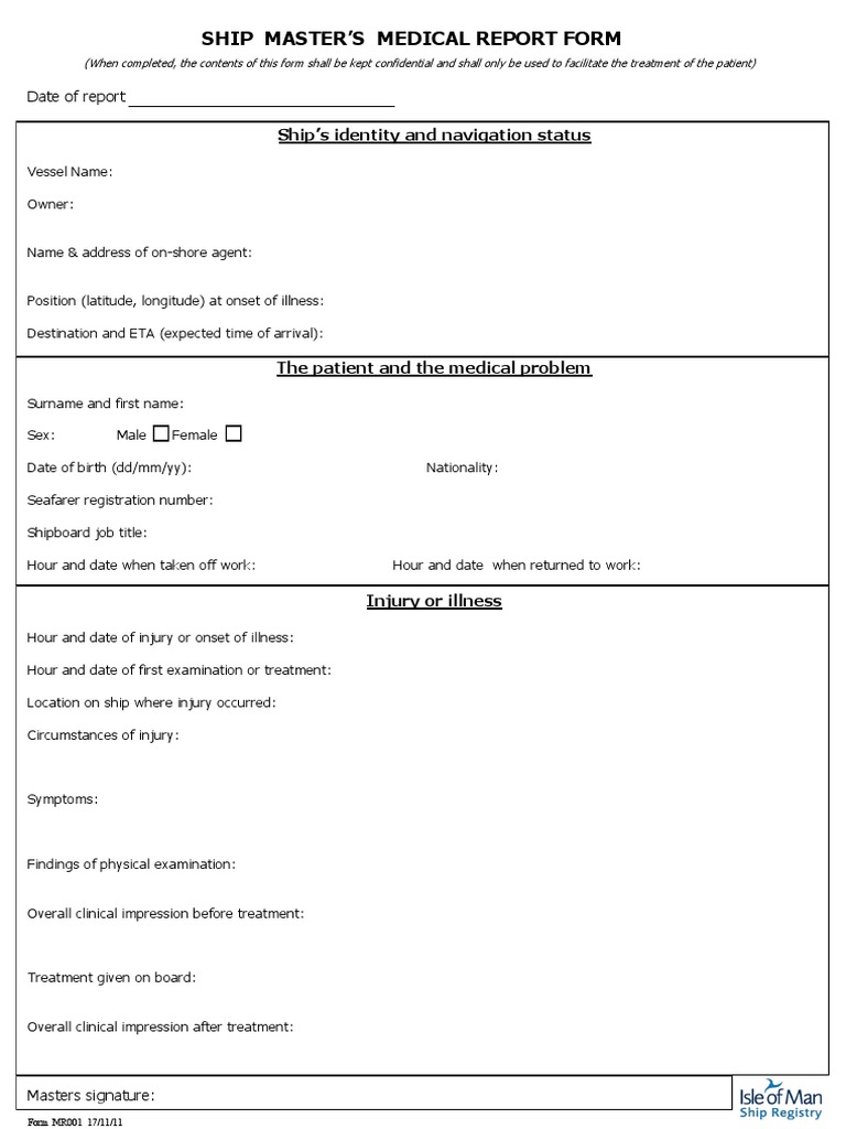 Medical Report Form | PDF | Medicine | Dose (Biochemistry)