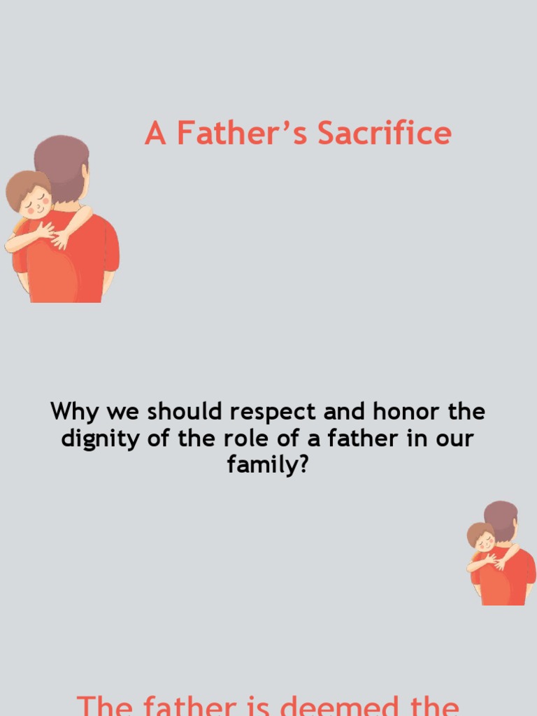 A Father S Sacrifice His Role In Family Pdf