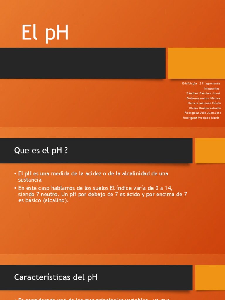 El PH | PDF | Ph | Ácido