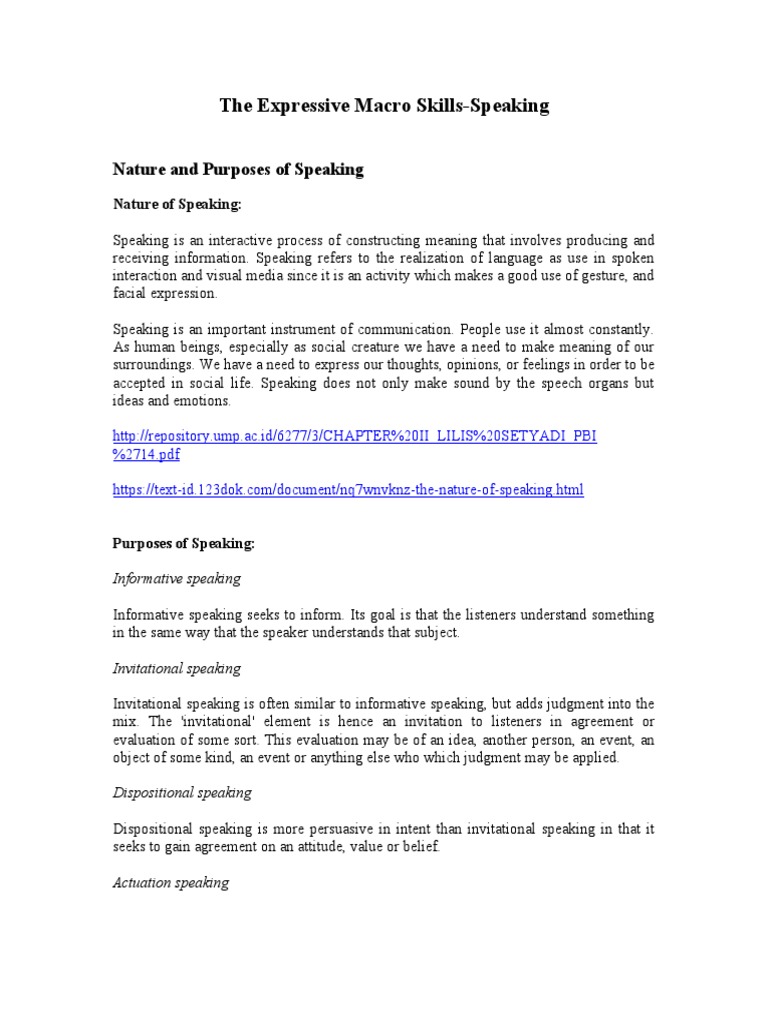 The Expressive Macro Skills G1 Pdf Educational Assessment Cognition