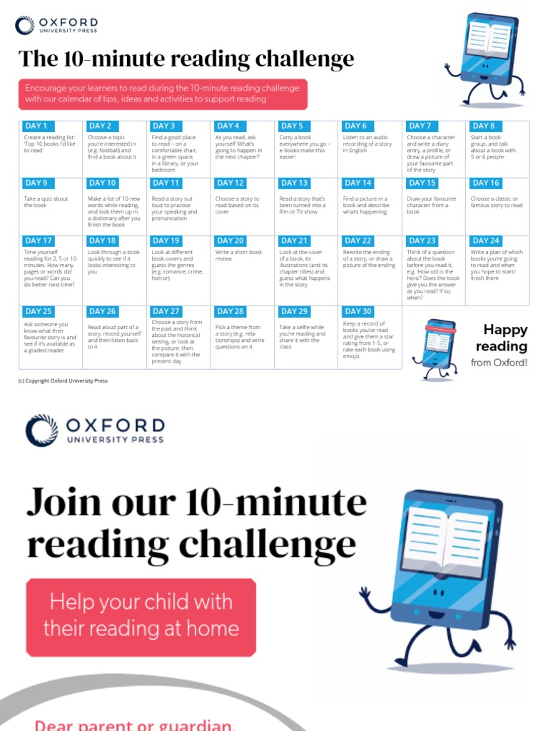 10 Minute Reading Challenge Teacher Pack | PDF | Books | Cognition