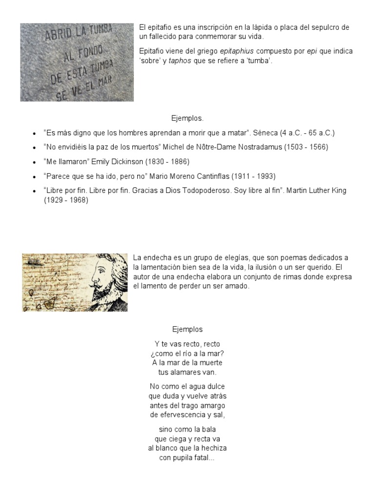 La importancia de los epitafios y endechas en la memoria de los ...