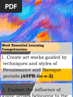 ARTS of The Renaissance and Baroque Period - Ppt.khem | PDF | Baroque | Michelangelo