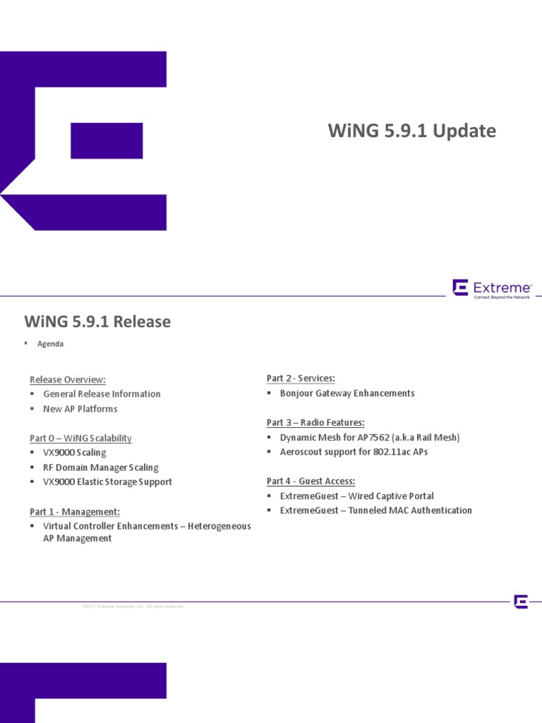 WiNG-5 9 1-Training-V1 0 | PDF | Wireless Lan | Computer Networking