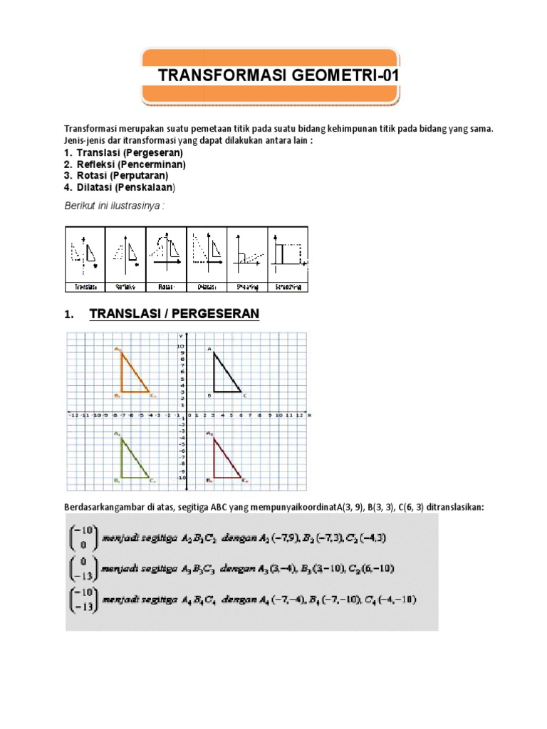 Materi Transformasi Geometri-01 | PDF