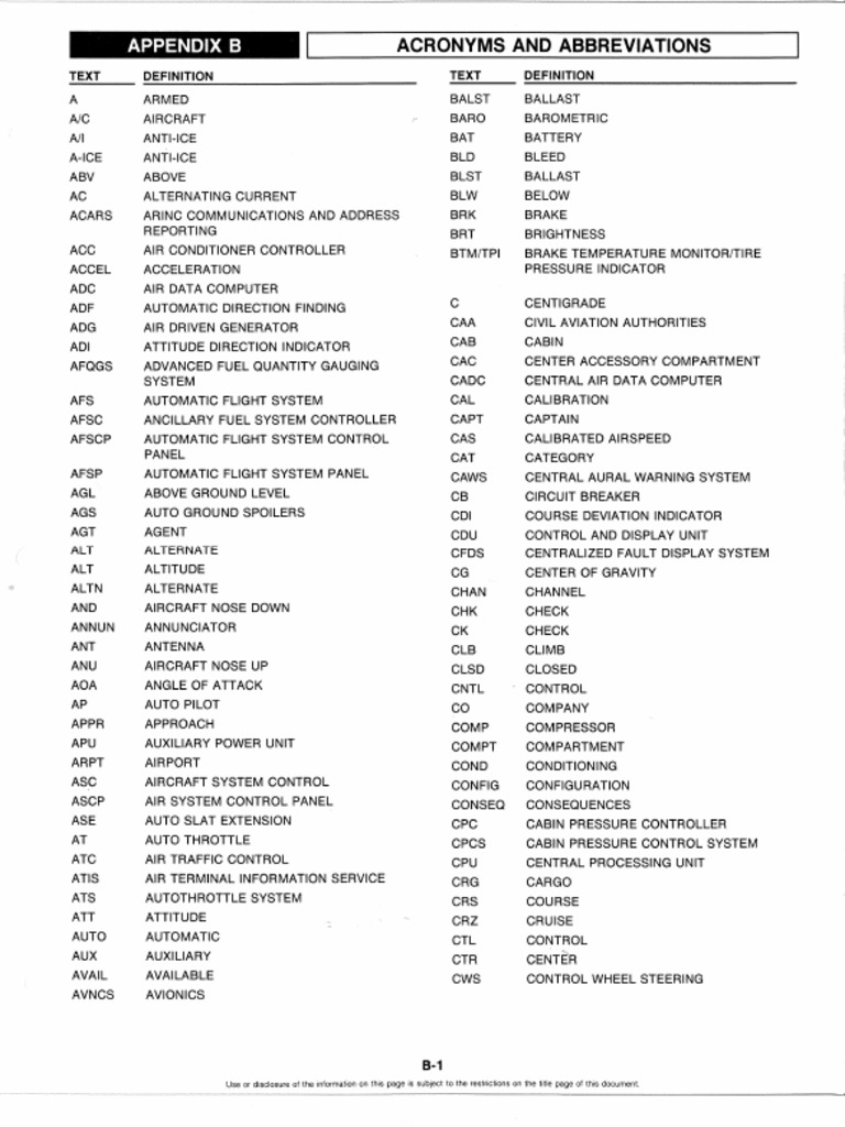 Accronyms - Abbrevtns Pilot Guide | PDF