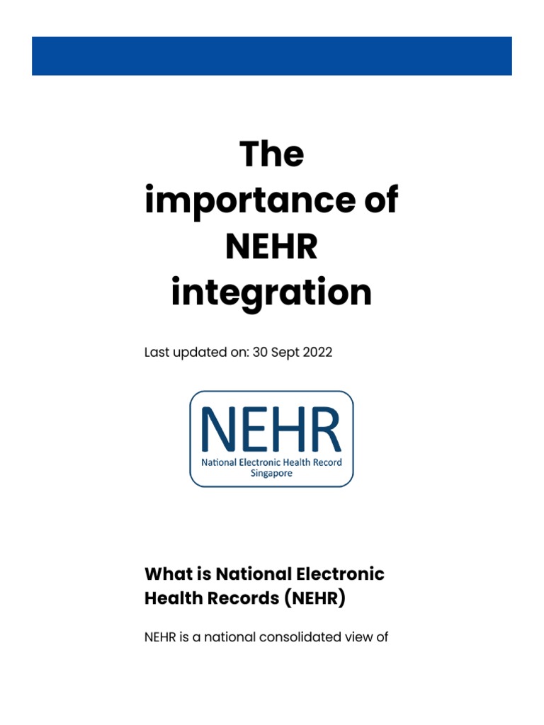 UNO Technologies - NEHR Singapore 2022 | PDF | Health Care | Electronic ...