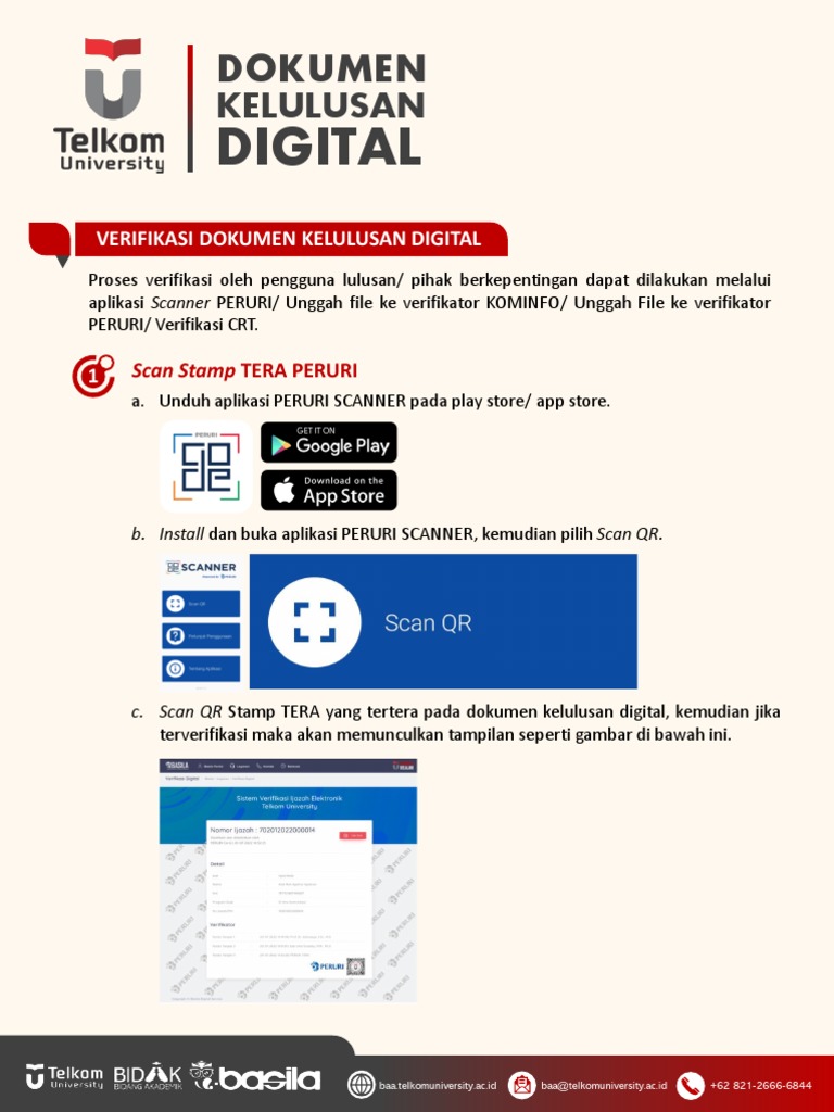 Tata Cara Verifikasi Dokumen Kelulusan Digital | PDF