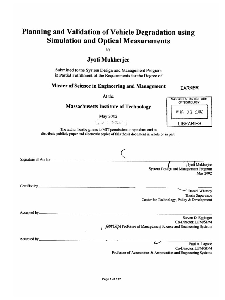 Vehicle Degradation Assessment Methods | PDF | Reliability Engineering | Simulation