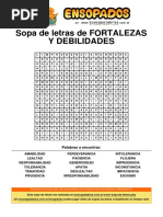 Sopa de letras: emociones y sentimientos | PDF