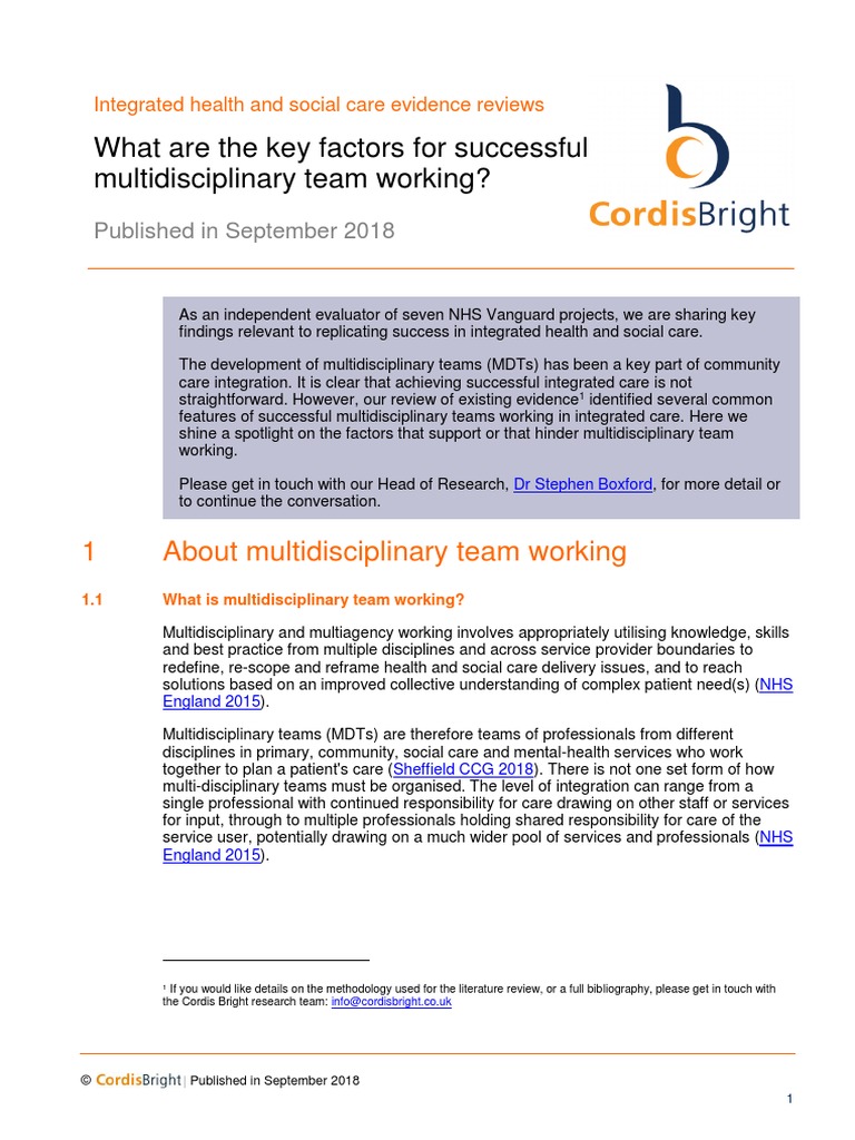 Unit 3 Multidisciplinary Team Working | Download Free PDF | Risk | Risk Assessment