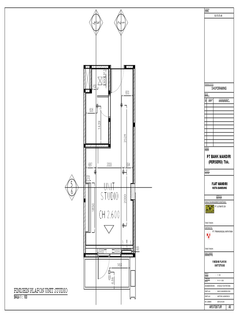SD Ars - R-1 - Rizaldy-Detail Plafon Unit Studio | PDF
