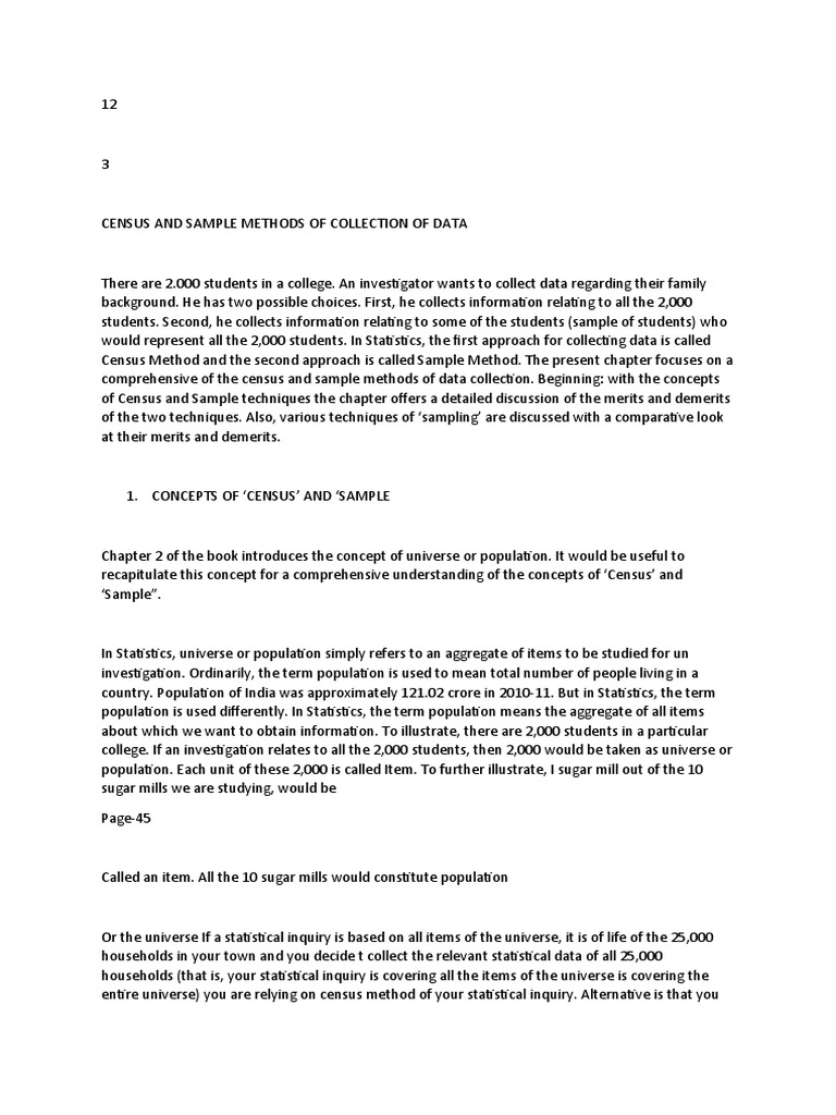 Chapter 3 | PDF | Sampling (Statistics) | Census