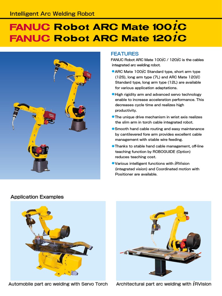 FANUC ROBOT - ARC Mate 100ic 120ic | PDF | Robot | Robotics