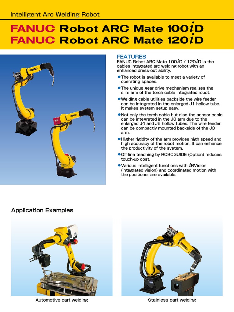 FANUC ROBOT - ARC Mate 100id 120id | PDF