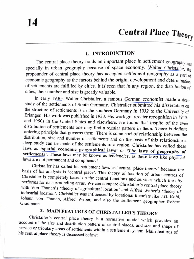 Central Place Theory | PDF | Science