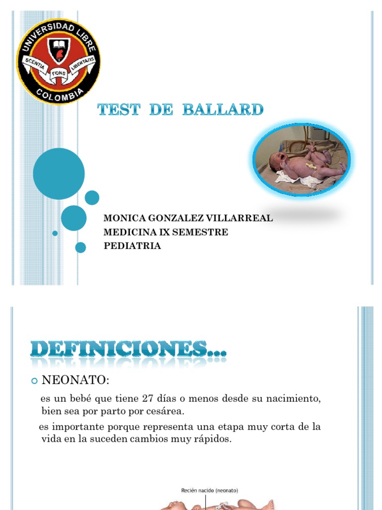 Test de Ballard | PDF | Reproducción | Especialidades Medicas