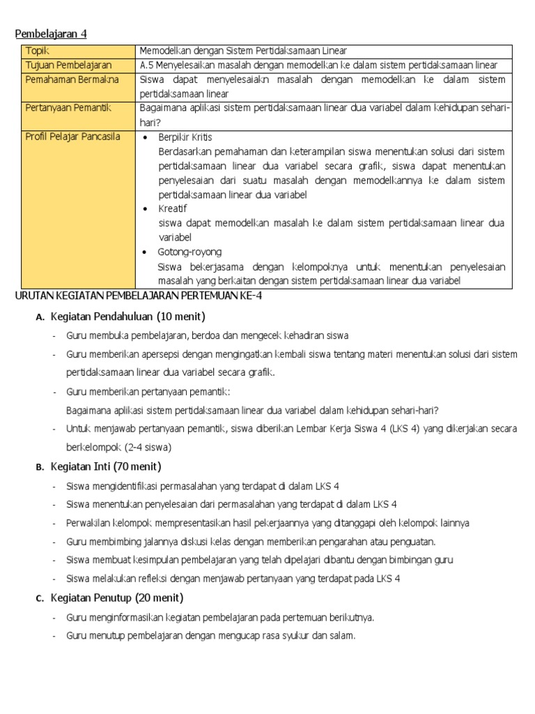 Pembelajaran 4 BAB 4 | PDF