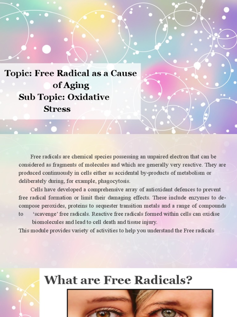 Module 10 Pdf Radical Chemistry Antioxidant