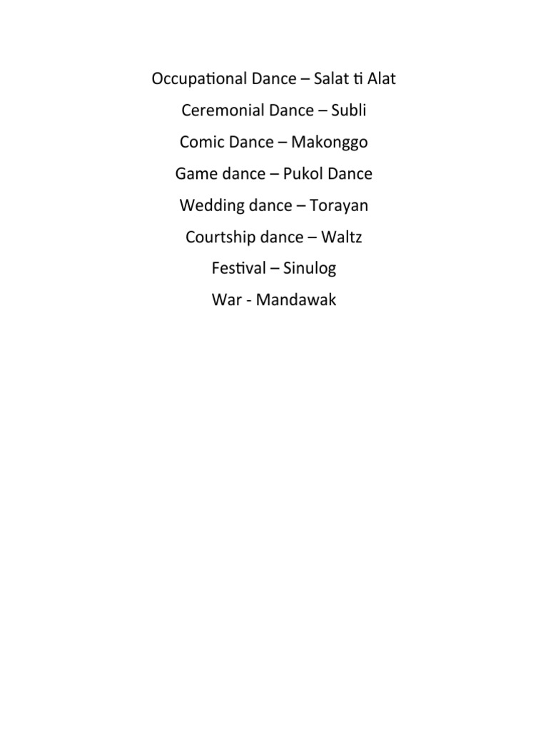 Occupational Dance | PDF