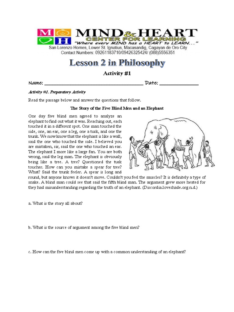 Activity #3 Distinction Between Holistic Perspective and Partial Point ...