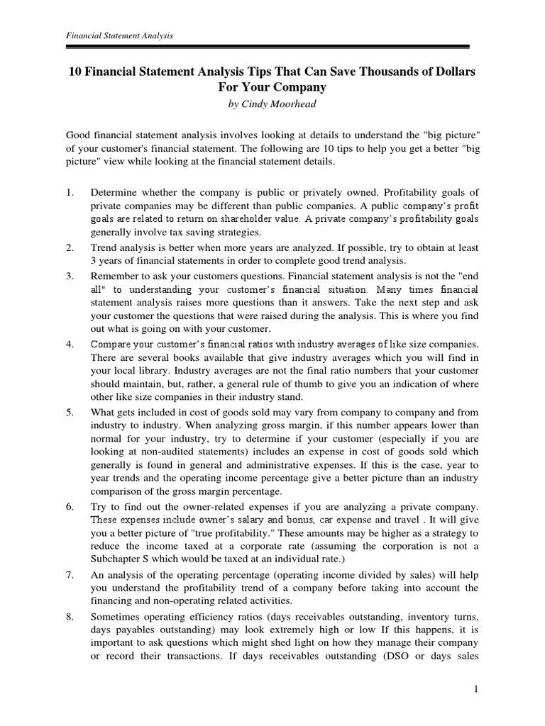 BINUS CFA Level 1 - No.11. Reading FSA Tips | PDF | Gross Margin | Taxes