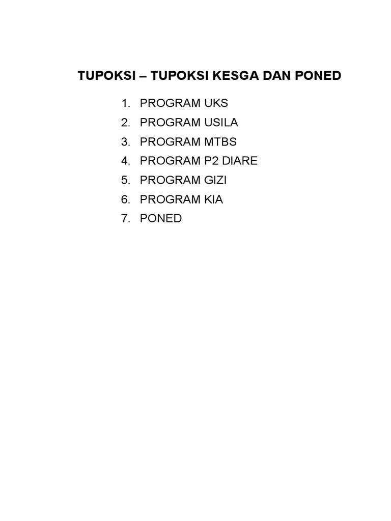 Kaper Tupoksi 1 | PDF
