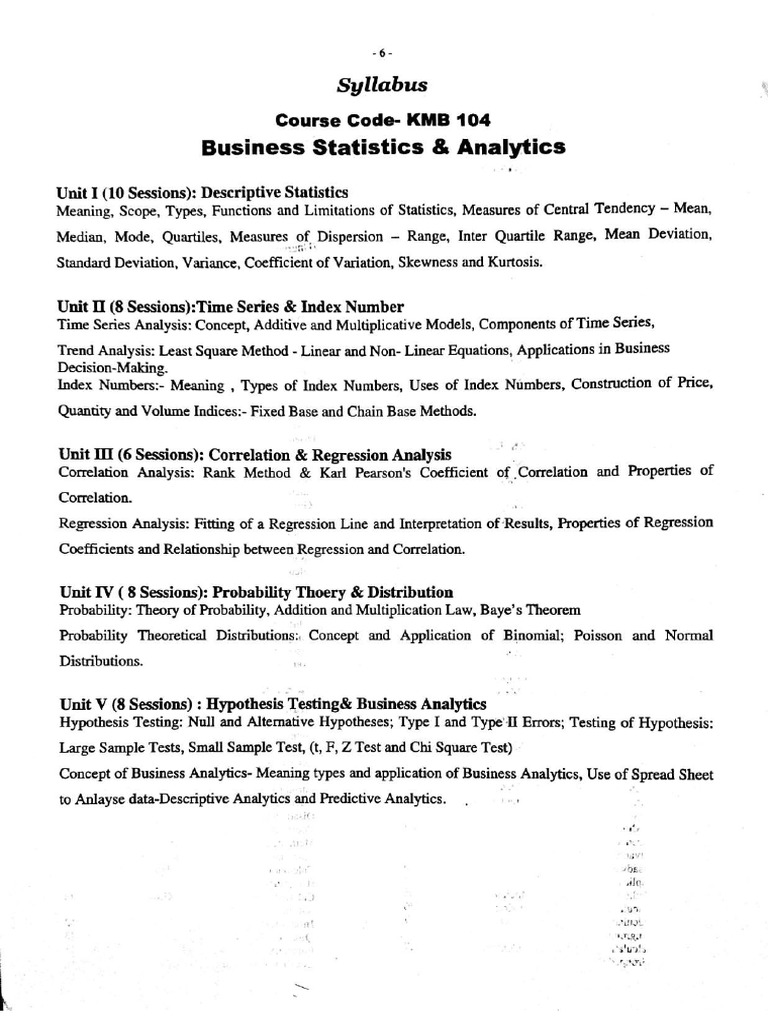 AKTU Business Statistics - Analytics - Compressed | PDF