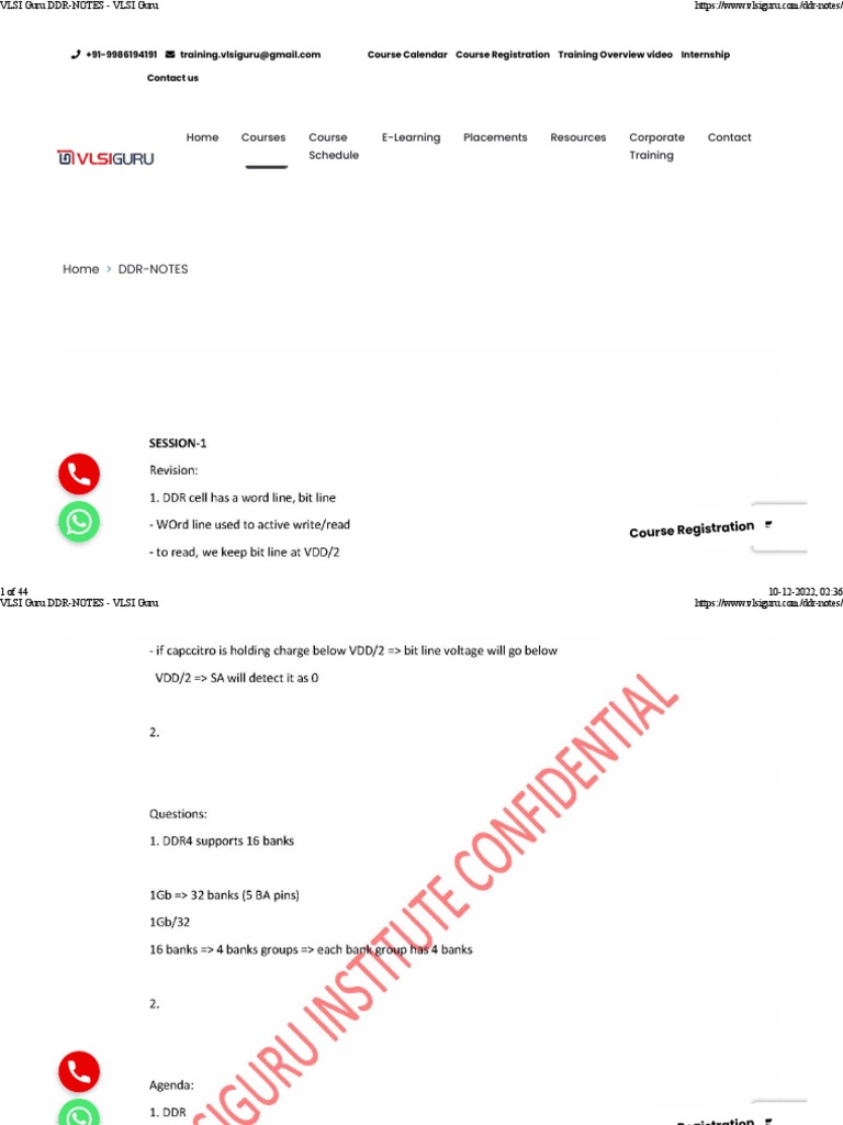 Vlsi Guru Ddr-Notes - Vlsi Guru | PDF