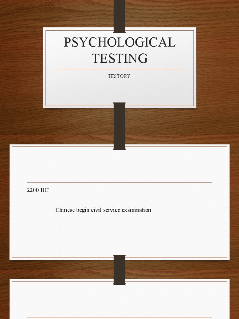 Lesson 2history PSYCHOLOGICAL TESTING | PDF | Wechsler Adult ...