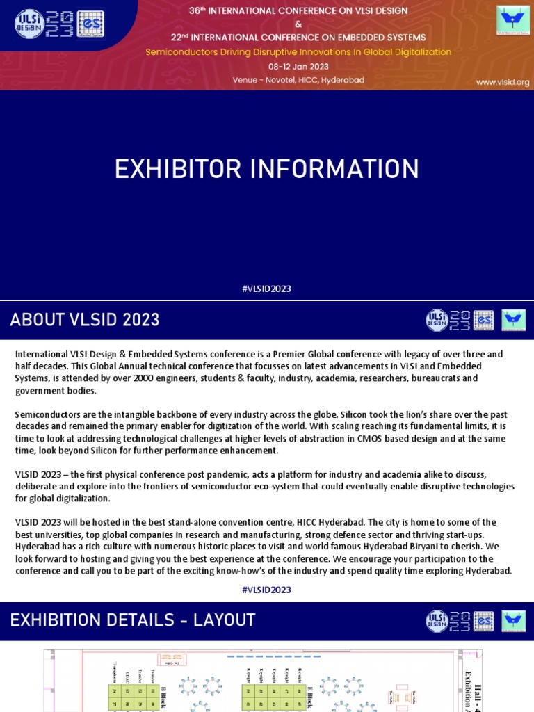 VLSID 2023 Exhibitor Guidelines | PDF | Business | Home & Garden