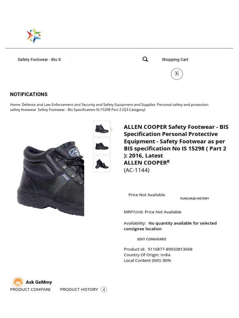 ALLEN COOPER Safety Footwear | PDF | Shoe | Materials