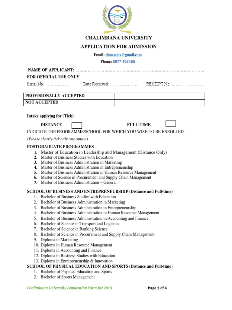 Application Form - 0 | PDF | Bachelor's Degree | Master Of Business Administration