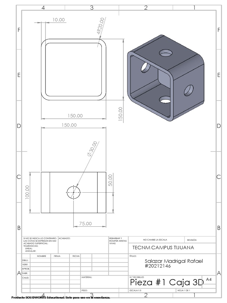 Pieza #1 Caja 3D | PDF