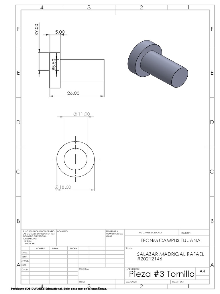 Pieza #3 Tornillo | PDF