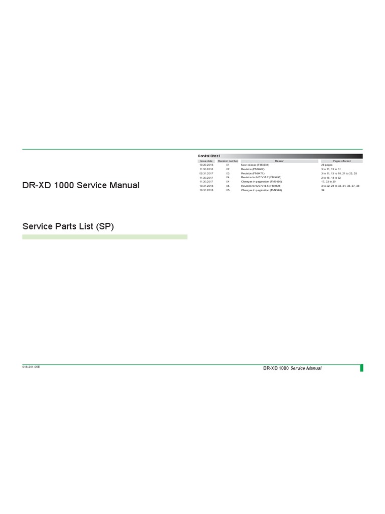 FDR Nano Parts List | PDF | Manufactured Goods | Equipment