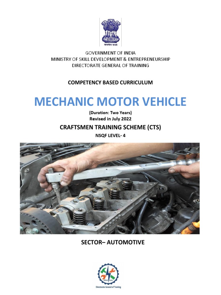 Mechanic Motor Vehicle - CTS2.0 - NSQF-4 - 0 | PDF | Manual ...