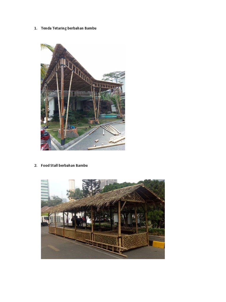 Tenda Tetaring Berbahan Bambu | PDF
