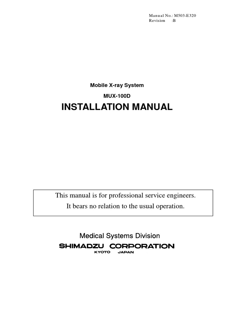 Shimadzu Mux 100d Installation Manual Pdf Computer File Power Supply