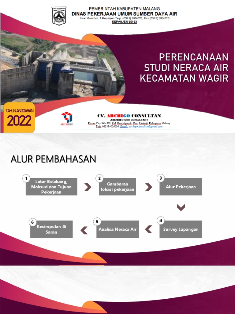 Perencanaan Studi Neraca Air Kec. Wagir Rev.3 | PDF