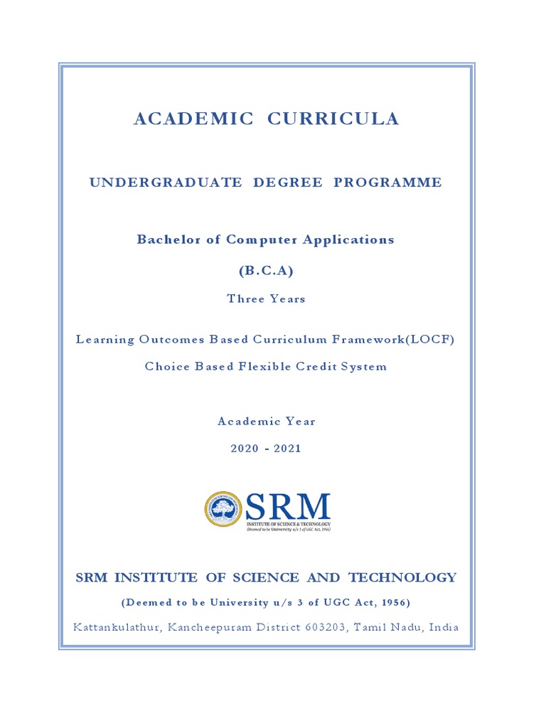 30crsfile SRM BCA Curricula-2020-2021 | PDF | Computer Programming | World Wide Web