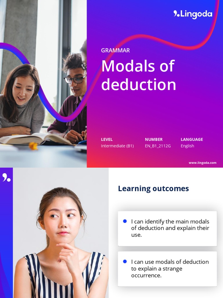 EN B1 Modals of Deduction | PDF | Verb