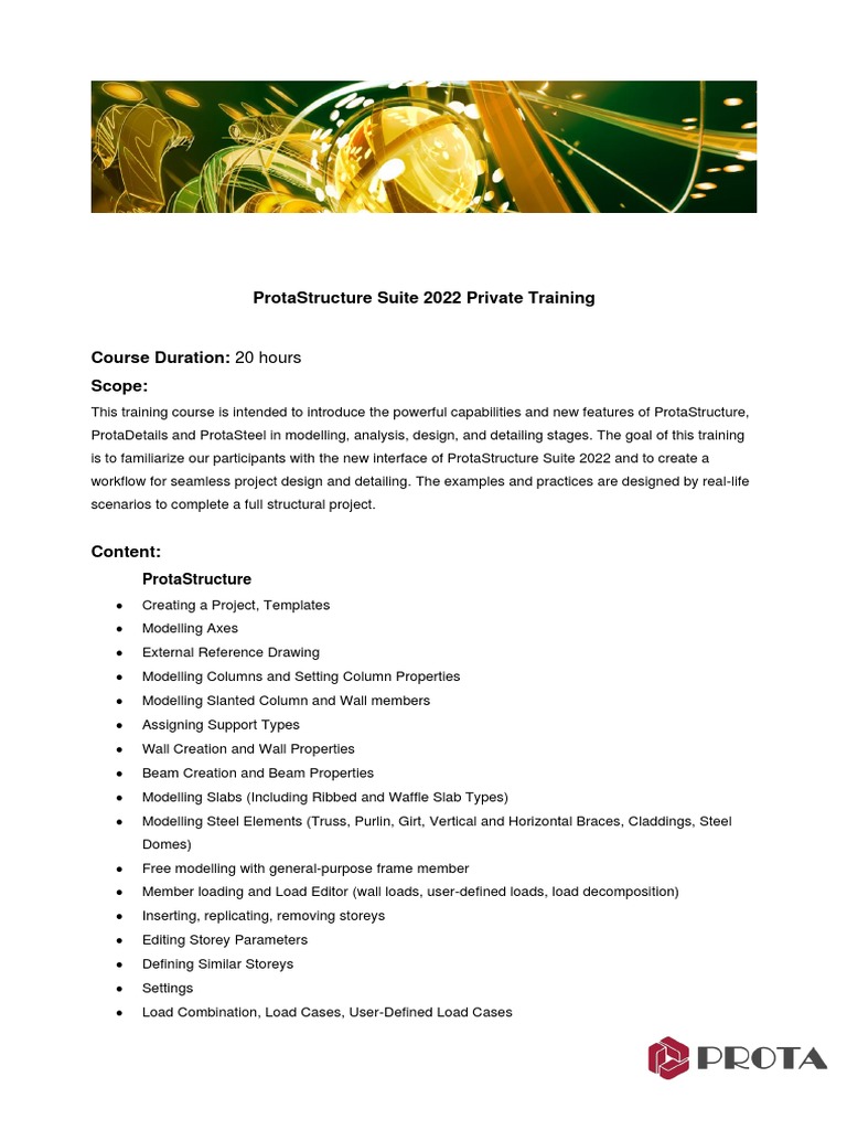 ProtaStructure 2022 Training Guide | PDF | Foundation (Engineering) | Wall