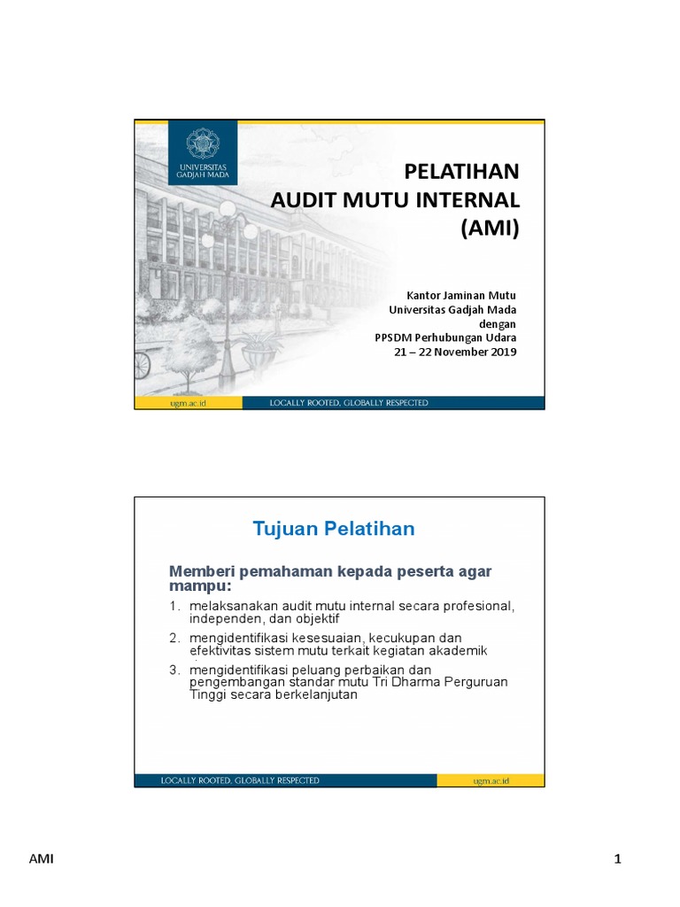 Pelatihan Audit Mutu Internal 2019 | PDF