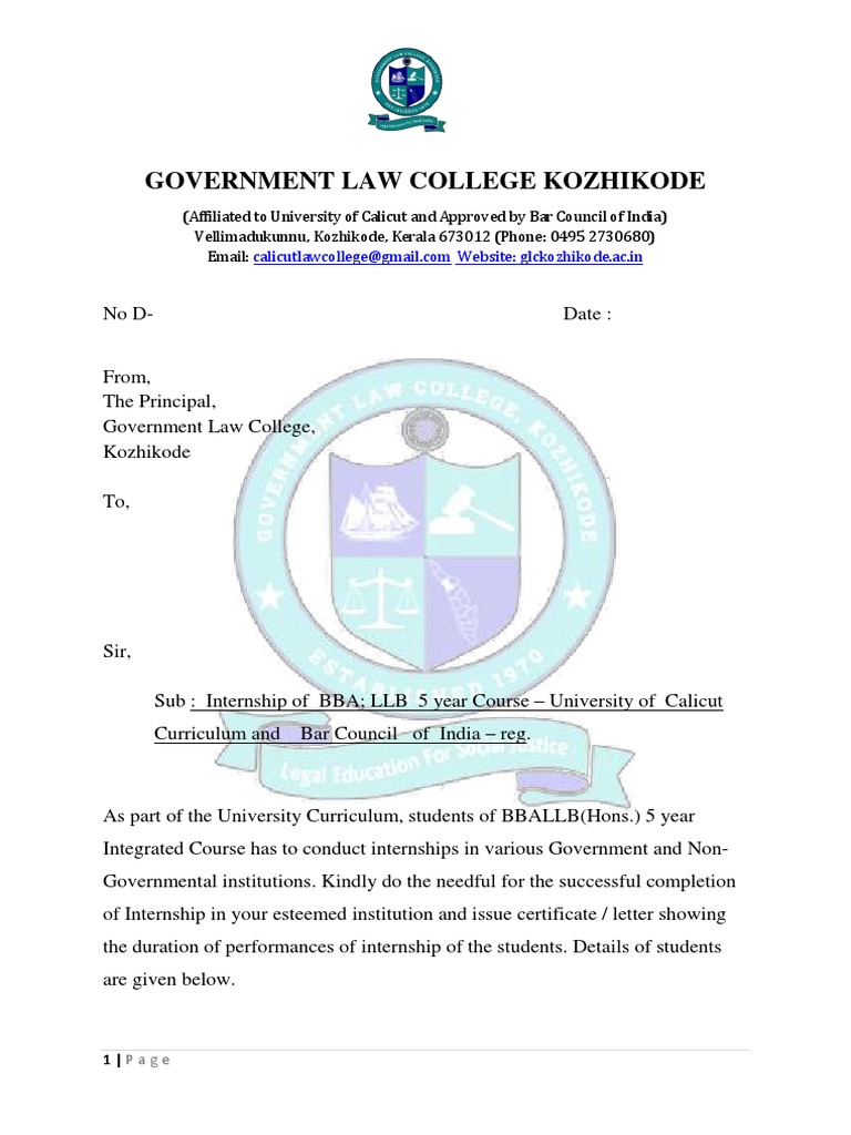 Internship Format | PDF