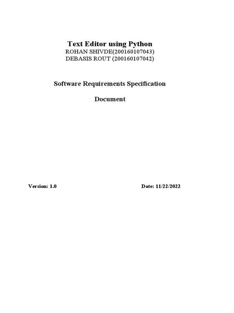 Rohan Text Editor 14 Pdf Software Testing Python Programming Language 